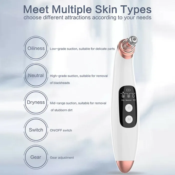 Blackhead Remover Machine - 6 in 1 - Rechargeable